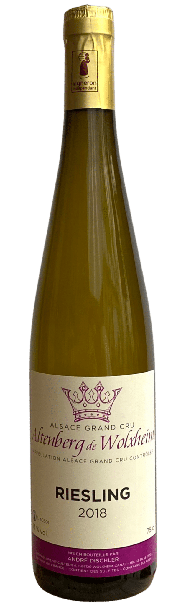 Domaine Dischler RIESLING GRAND CRU Altenberg de Wolxheim 2018 - Trois ...